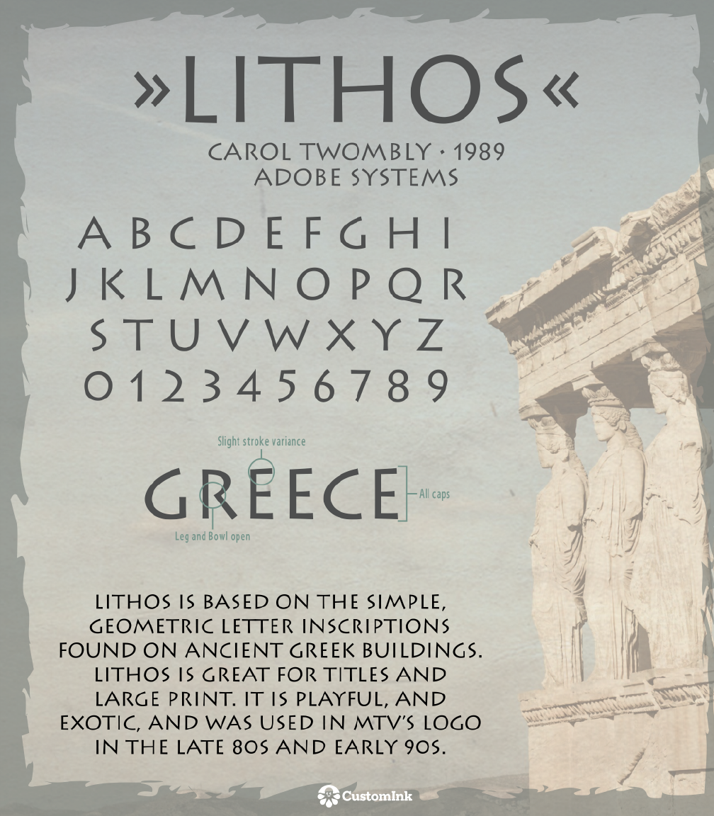 Font of the Week - Lithos - Custom Ink